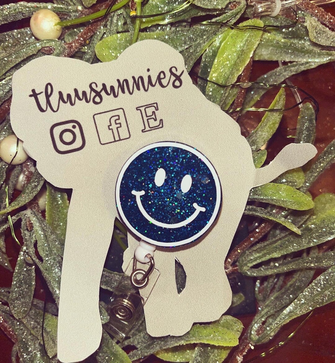 Smiley Face Badge Reels - Etsy