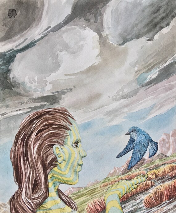 A Welcome Meeting Watercolor Painting Watercolor Prints | Etsy