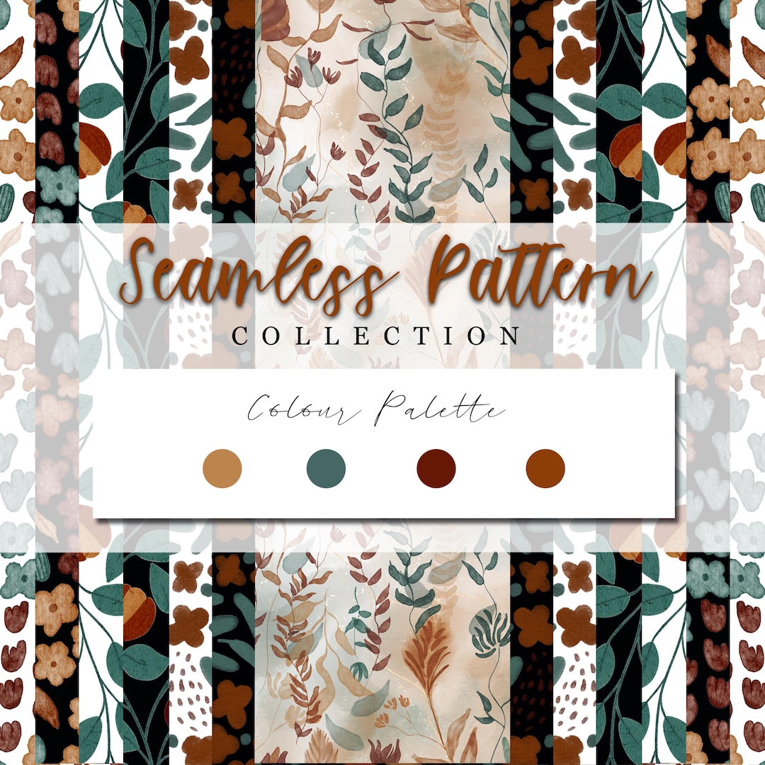 Autumn Seamless Pattern Collection, Seamless Patterns, Repeat Pattern ...
