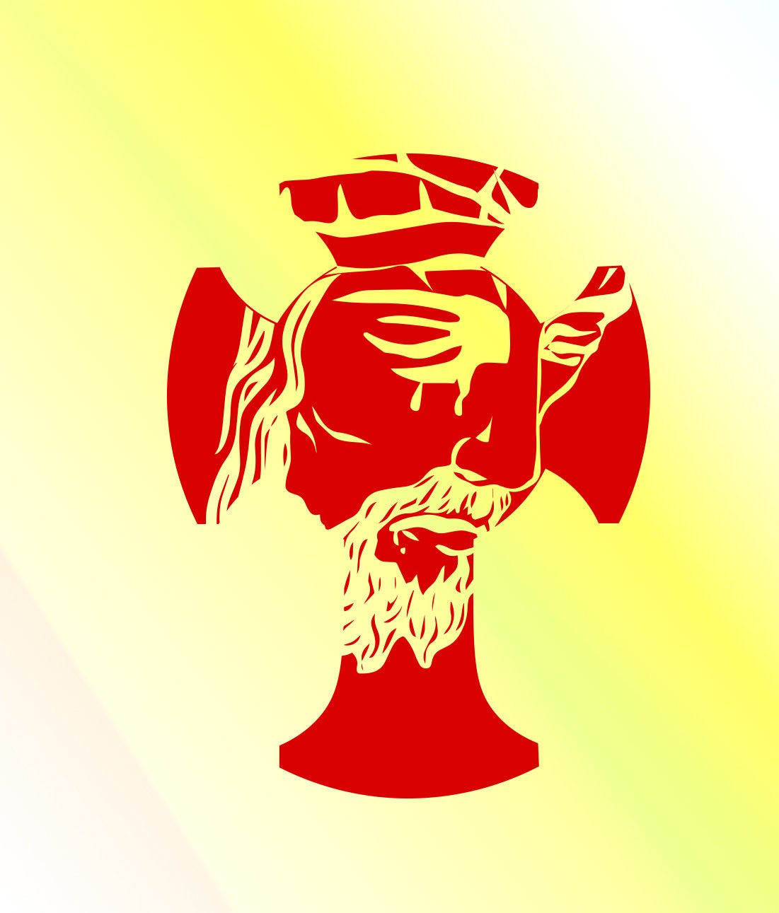 Jesus Christ Face in cross svg dxf pdf eps png cricut | Etsy