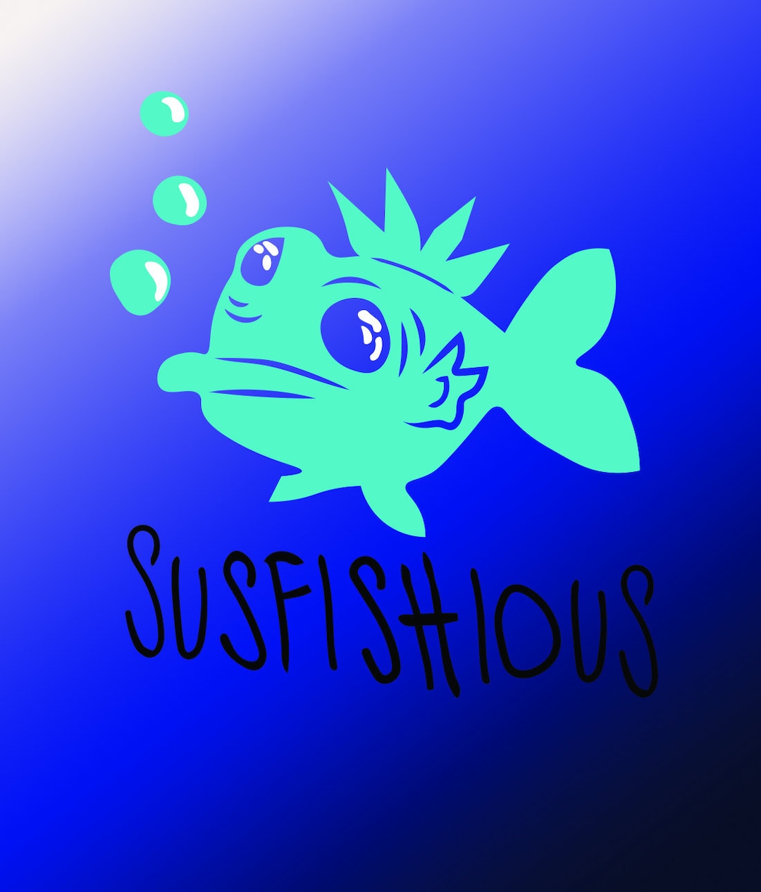 Suspicious Fish Svg - Fish Digital Design File - Cricut and Silhouette ...