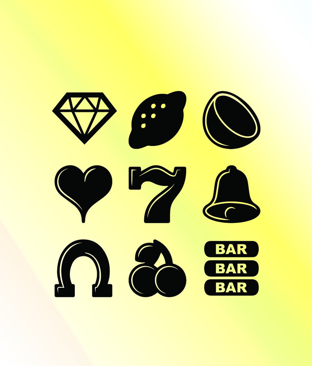 Slot Machine Symbols Svg. Gambling Svg. Professional Poker Svg. Dxf Eps ...