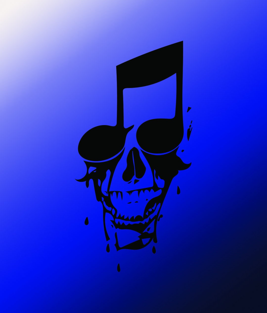 Skull Music Note Svg, Music Note Gothic Skull Svg Digital Design File ...