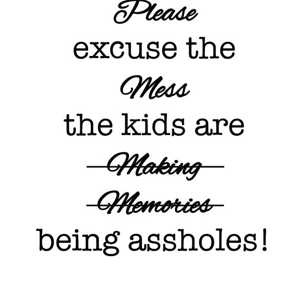 Please Excuse Mess - Etsy