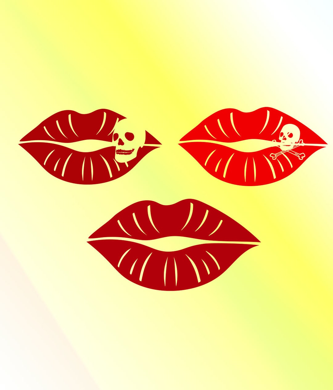Lips and Skull Designs Svg. Lips Svg. Lips Kissing Use With Cricut ...