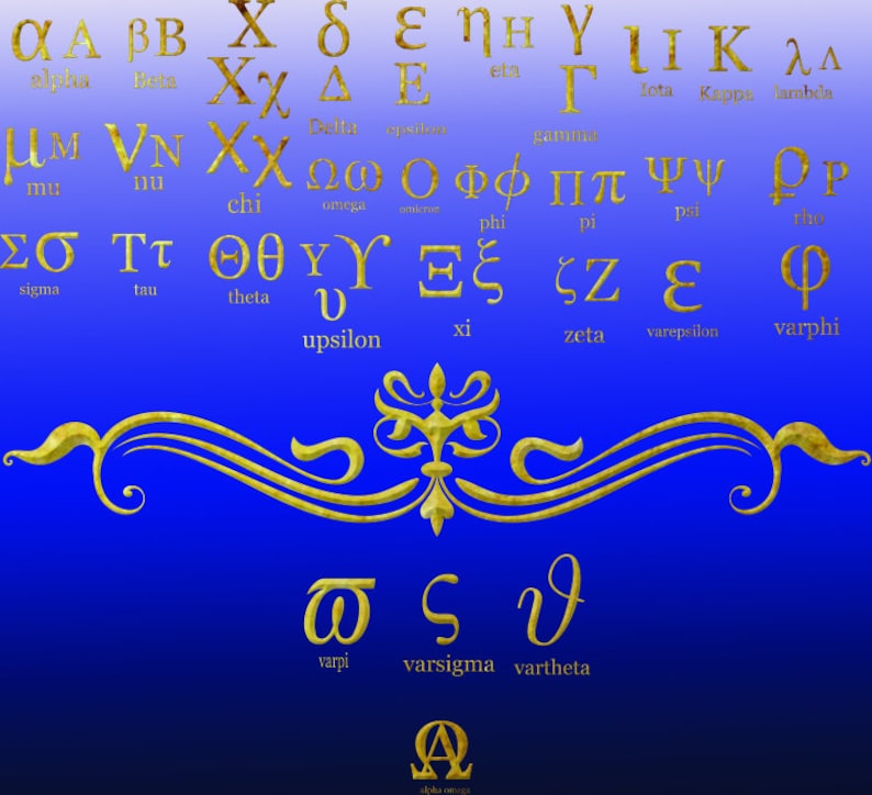 Full Greek Alphabet Svg. Greek Alphabet Cut Files Design | Etsy