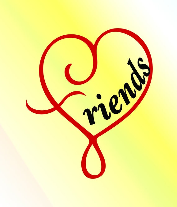 Friends Heart Svg Digital Design. Make Your Own T Shirts | Etsy
