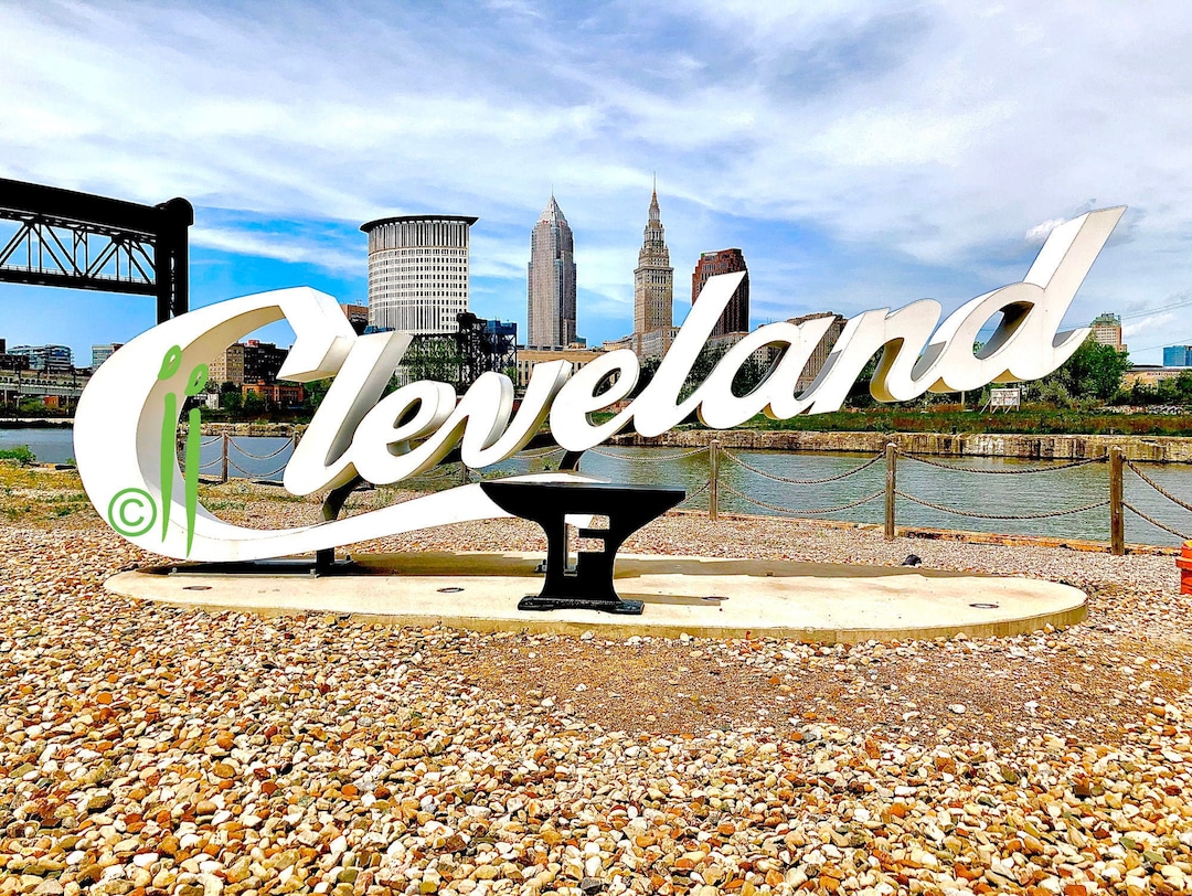 Cleveland Script Sign, CLE, Local City Print, Original Cleveland ...