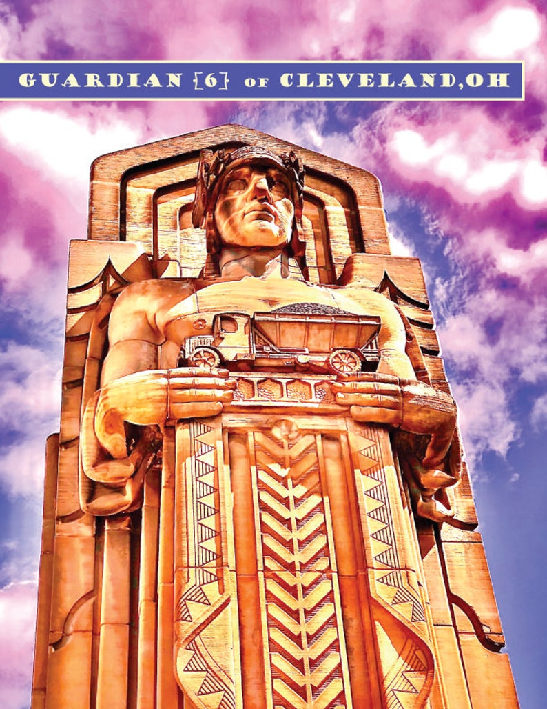 Cleveland Guardian of Transportation Art Print: Ohio Wall Art - Etsy