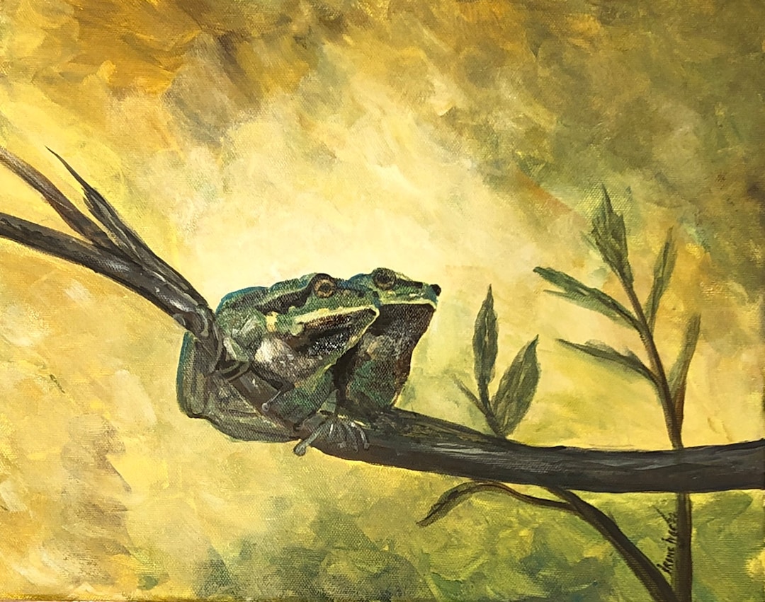 Frog Painting--acrylic Painting-original-cleveland Artist-european Tree ...