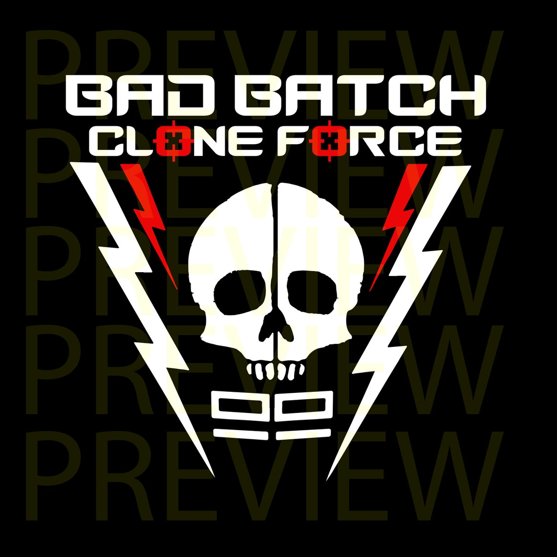 Bad Batch Skull Digital SVG / AI / PDF / Eps - Etsy