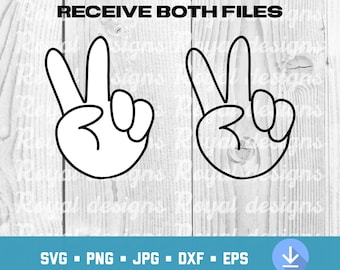 Peace Sign SVG PNG Files for Cutting Machines, Digital Clipart, Peace ...