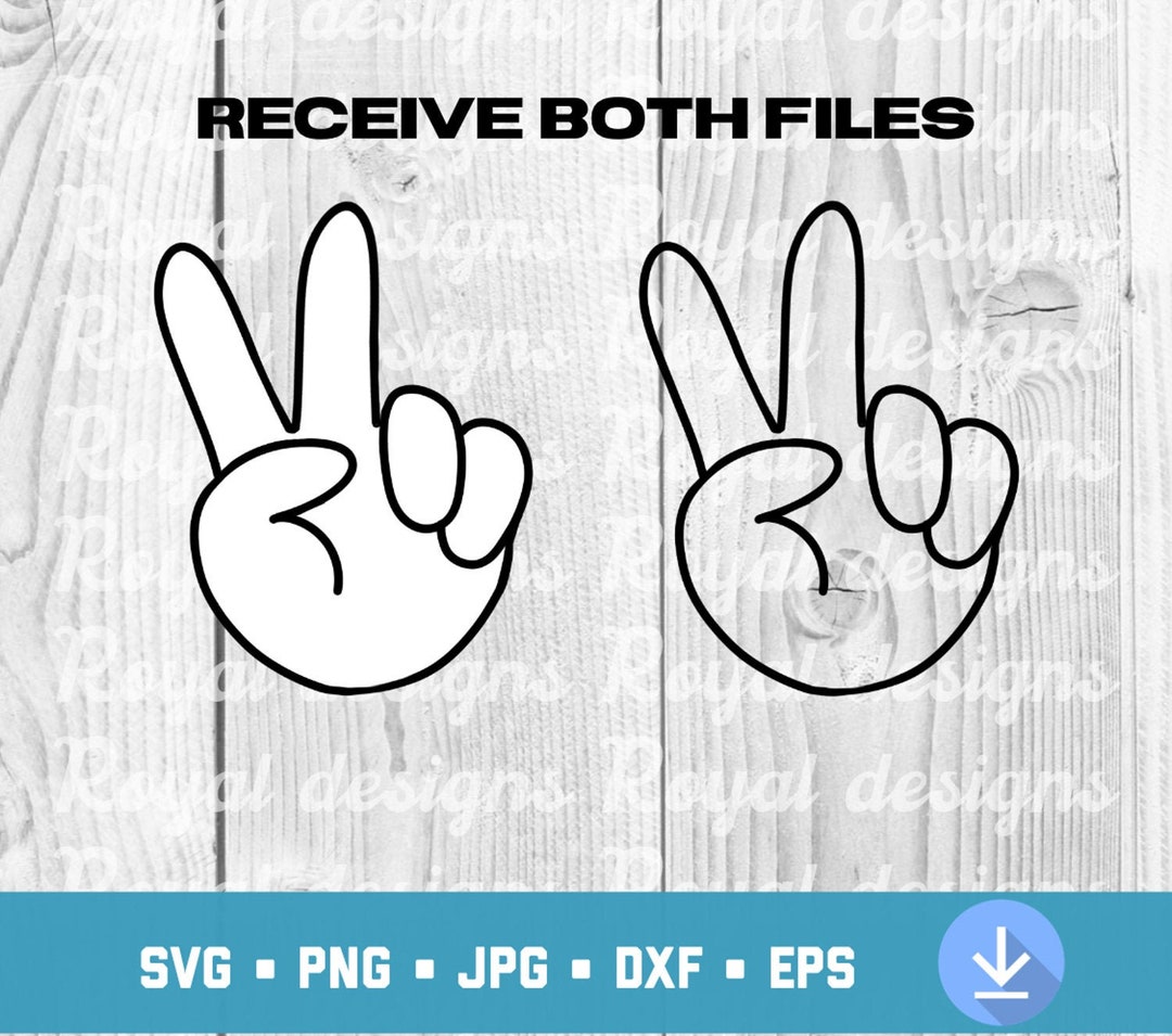 Peace Sign SVG, Peace Hand SVG, Peace Symbol Vector, Fingers Digital ...