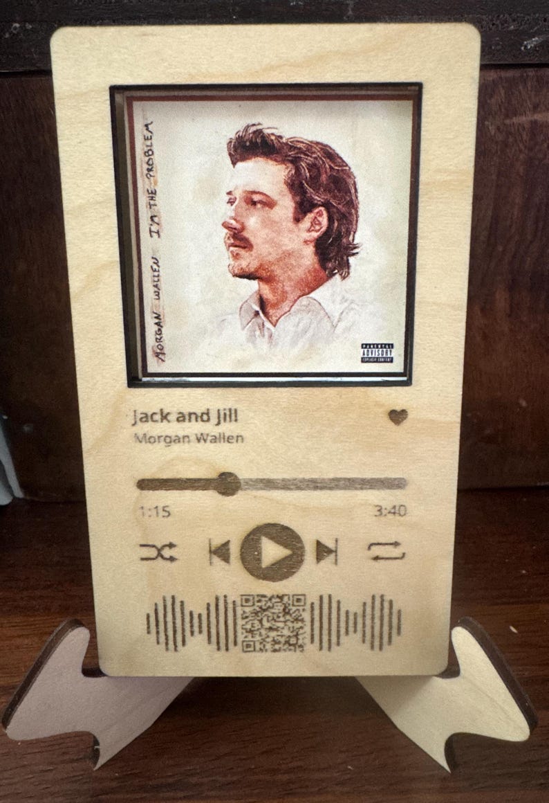 Custom Song Lyric Music Frame | Laser Engraved Wood | Graduation Gift ...