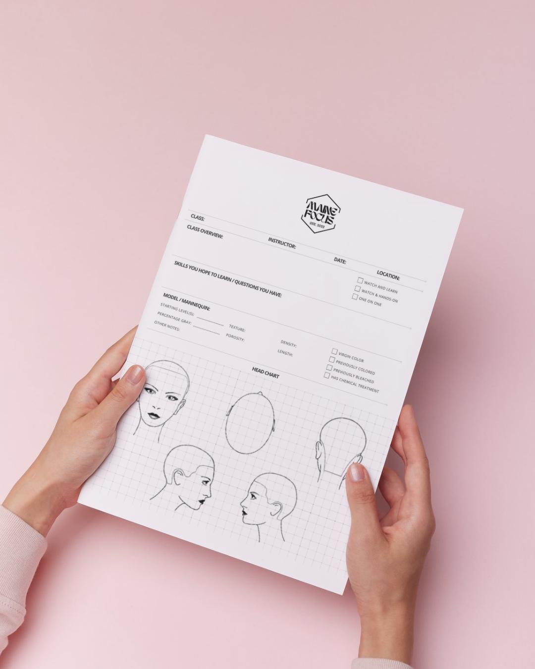 Salon Color Head Chart, Downloadable Template - Customizable - Etsy
