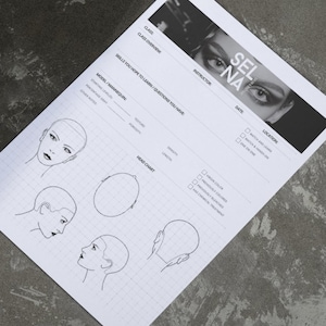 Salon Color Head Chart, Downloadable Template - Customizable - Etsy