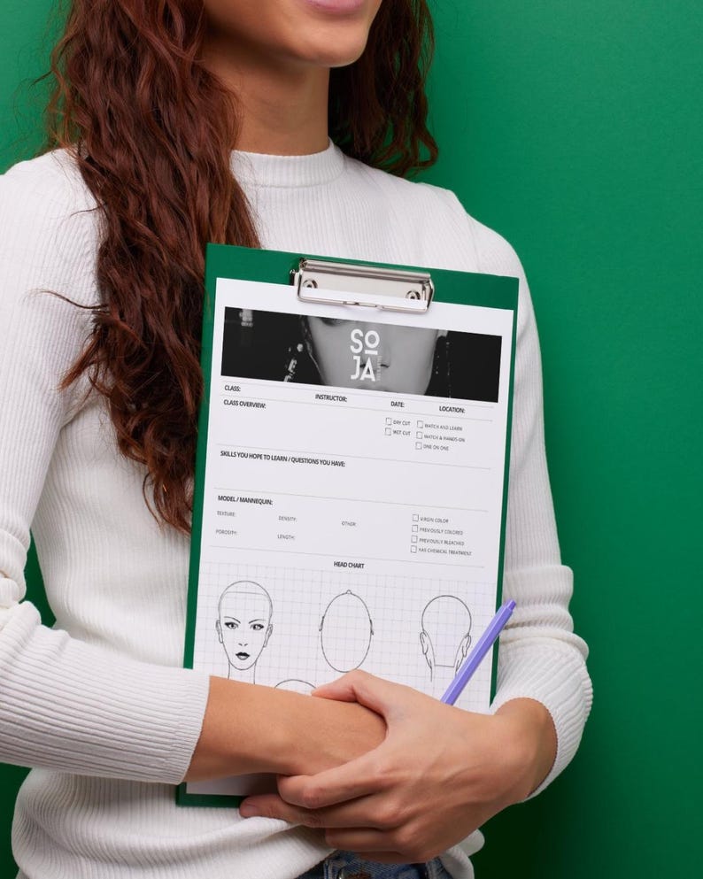 Salon Cut Head Chart, Downloadable Template - Customizable - Etsy