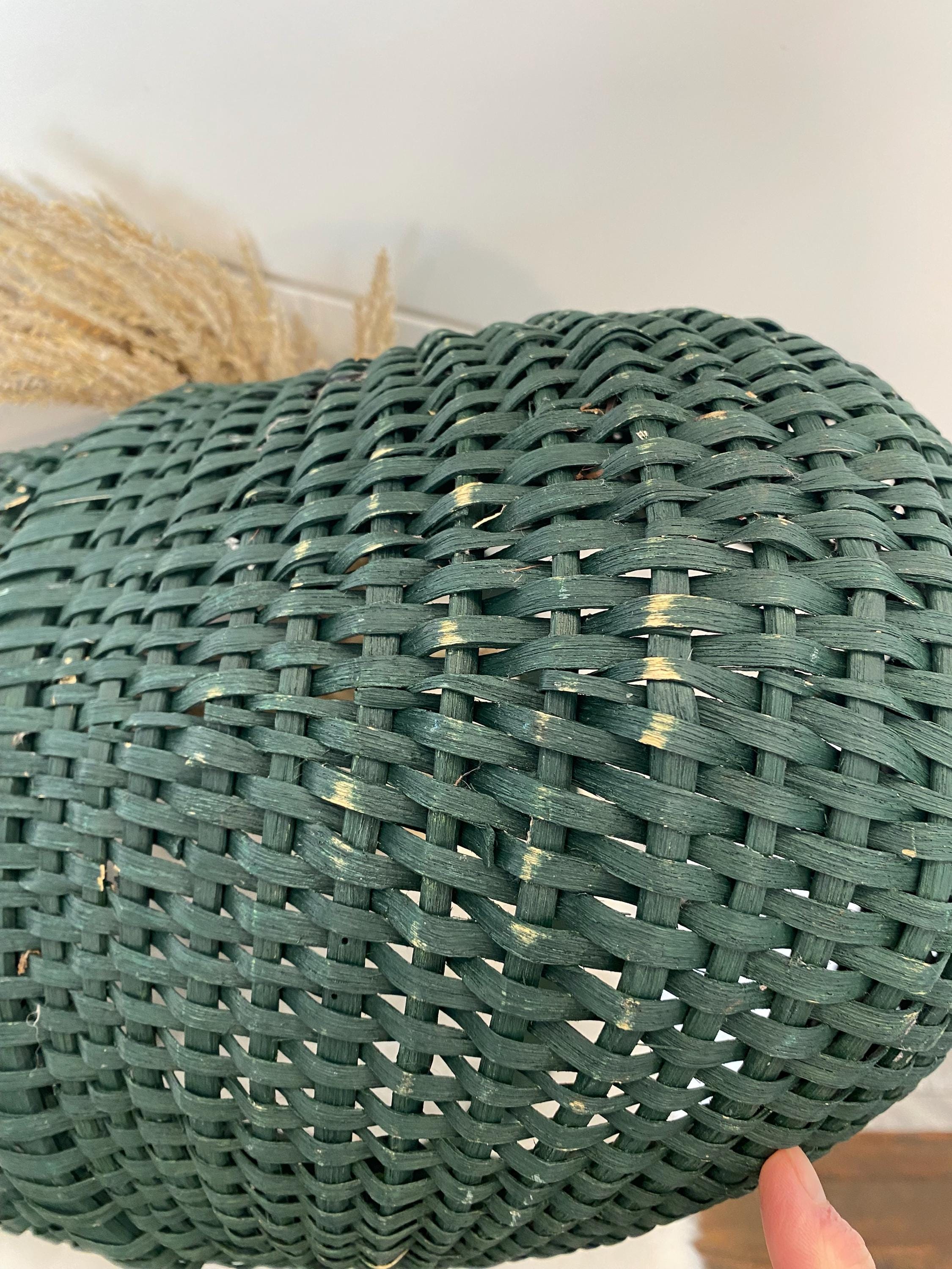 Vintage Green Gathering Basket: French Cottage Core Decor - Etsy