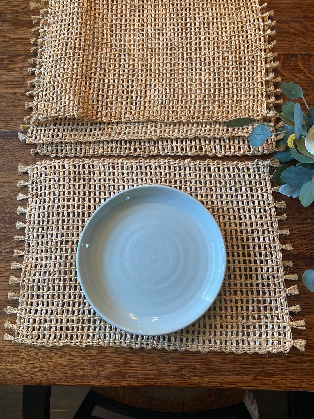 Vintage Woven Placemats, Set of 4 - Etsy