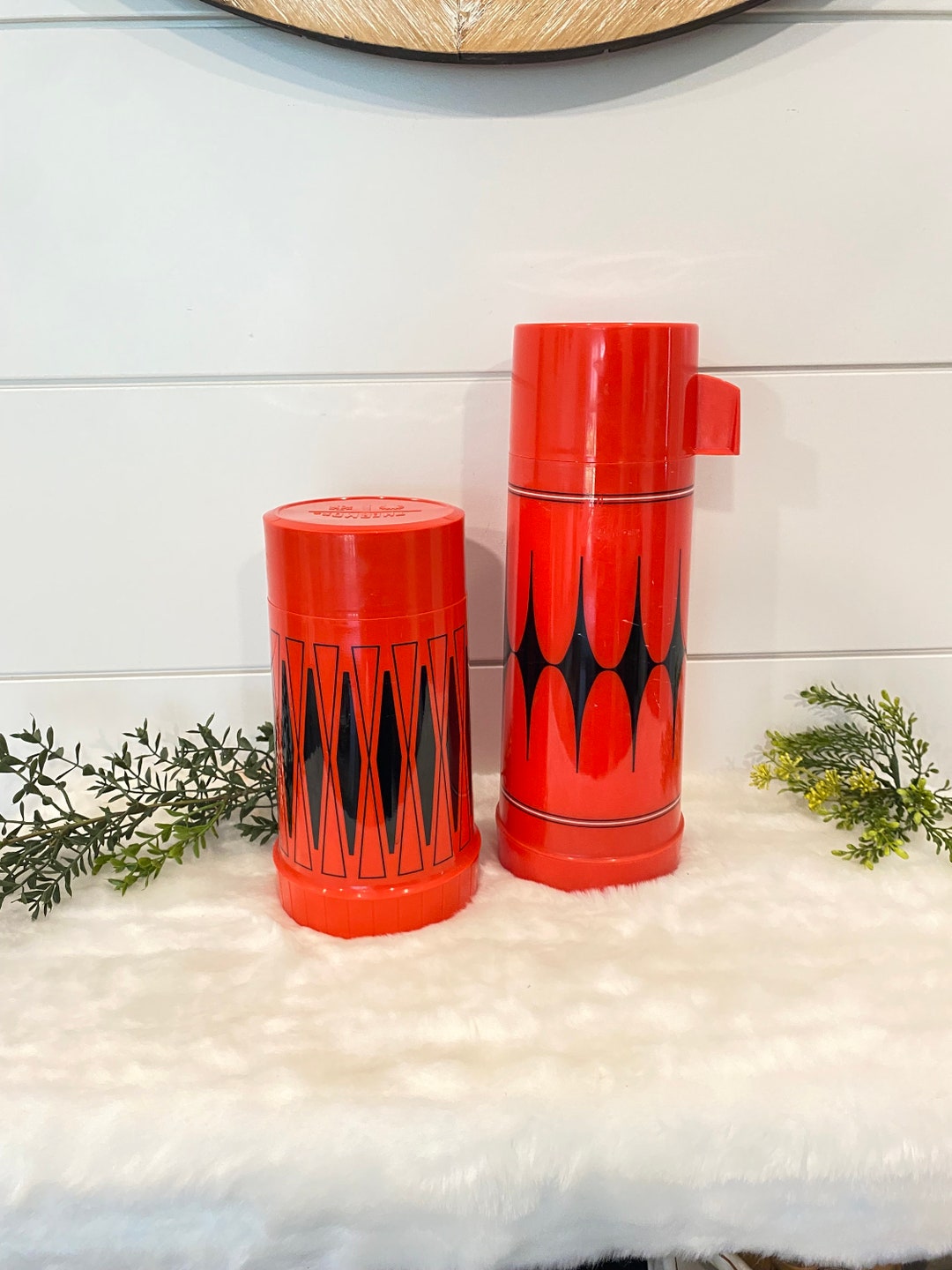 Vintage Plaid Aladdin Thermos, Vintage Aladdin Plaid Thermos, Aladdin ...