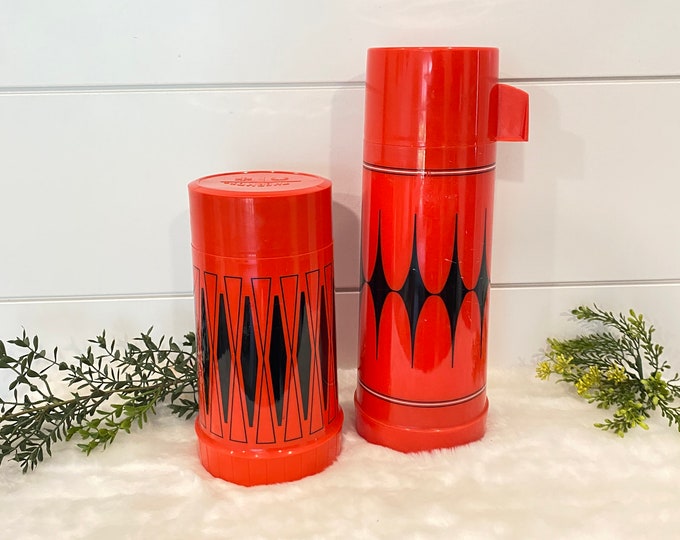Vintage Plaid Aladdin Thermos, Vintage Aladdin Plaid Thermos, Aladdin ...