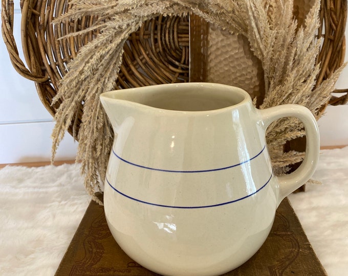 Assorted Blue Band Stoneware Crocks, Modern Farmhouse Decor, Old Crock ...