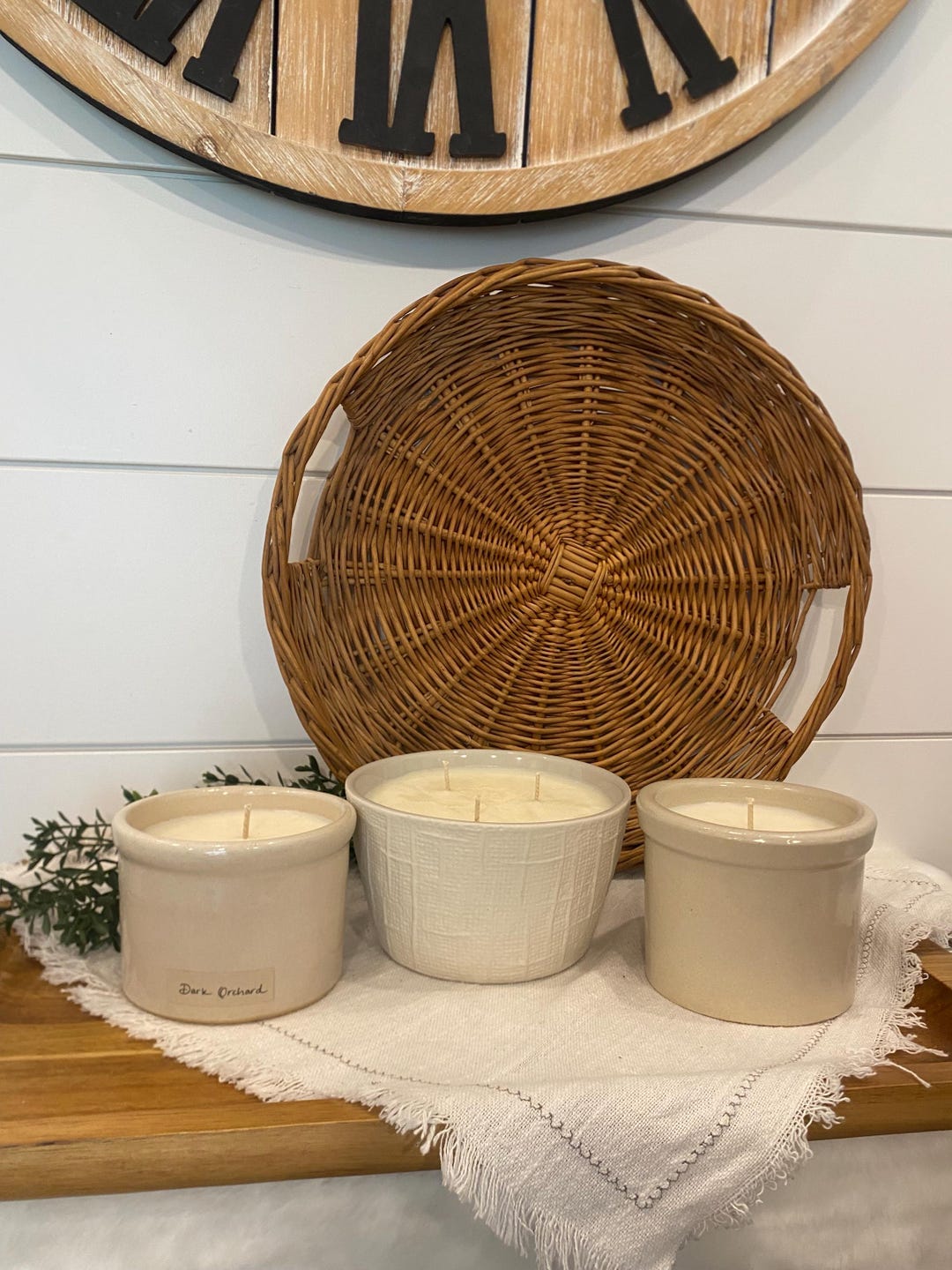 Hand-poured Soy Candle in Vintage Crock: Clean Scents, Fall Decor - Etsy