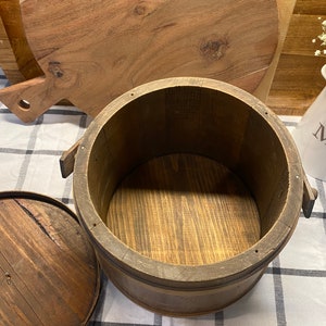 Antique Sugar Bucket, Antique Wood Bucket, Antique Sugar Firkin ...