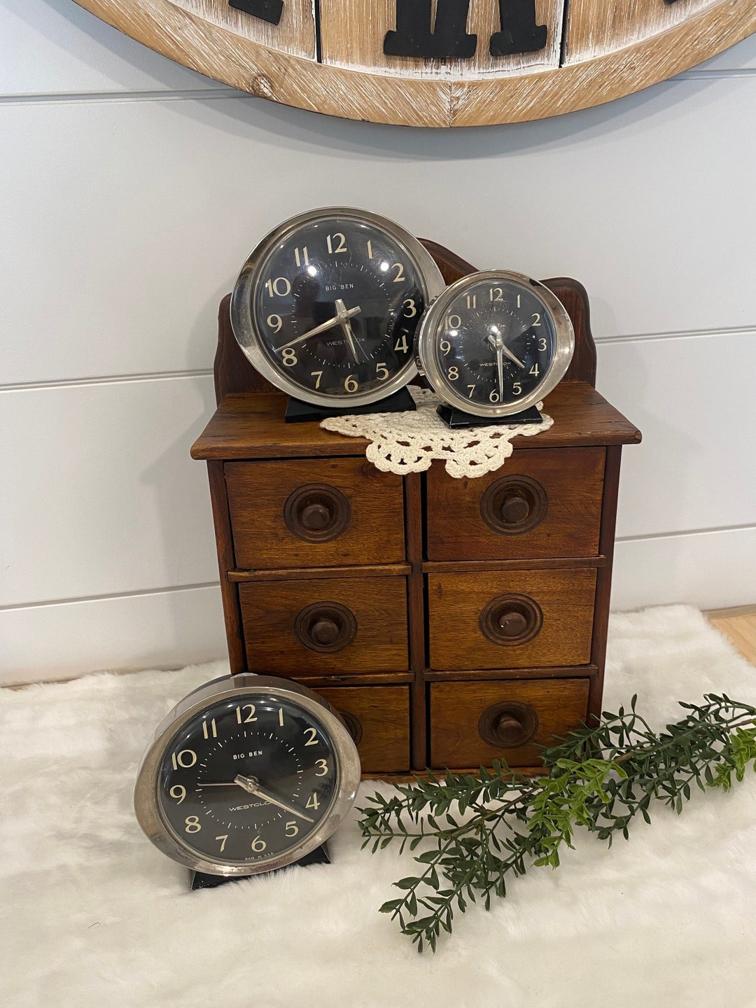 Vintage Big Ben Alarm Clock, Westclox Alarm Clock, Vintage Baby Ben ...