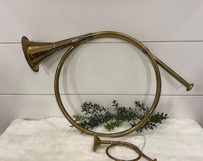 Vintage French Horn, French Horn, Brass Horn, Christmas Decor French ...