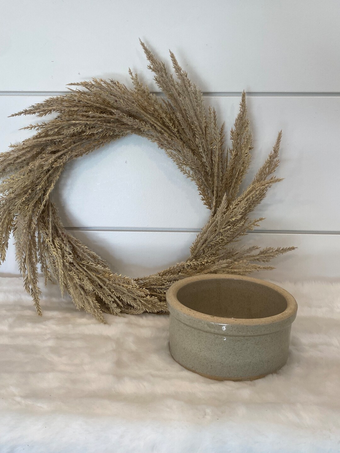 Vintage Butter Crock, Vintage Dog Bowl Crock, Vintage Tan Butter Crock ...