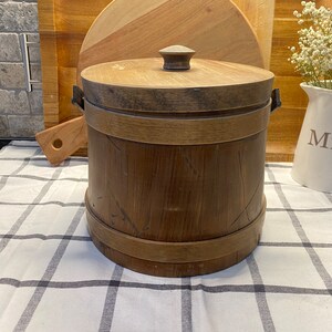 Antique Sugar Bucket, Antique Wood Bucket, Antique Sugar Firkin ...