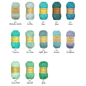 Sandwashed Sport Cotton Blend Yarn 50G 64 Colors Ideal for Blanket ...