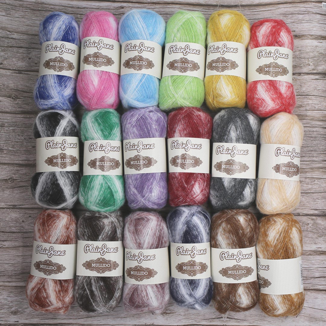 MULIDO Mohair-like Yarn Gradient Color 50G / 284 Yards 3.0mm-4.0mm Hook ...