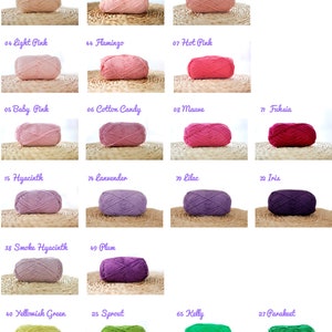 120 Skeins of Solid Color Sport Cotton Yarn Ideal for Double Knitting ...