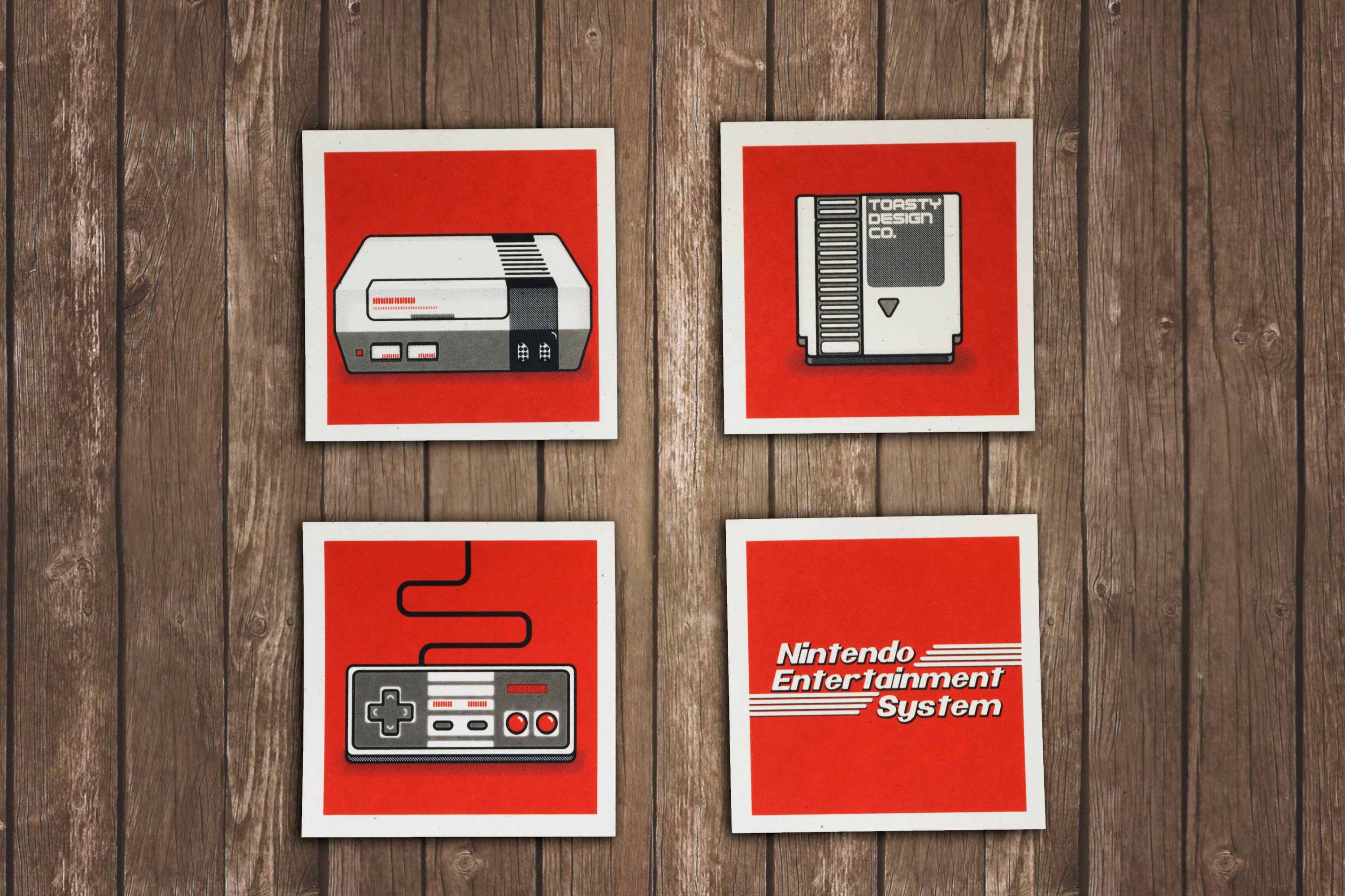 NES 4x4 Minimal Screen Printed Poster Set - Etsy
