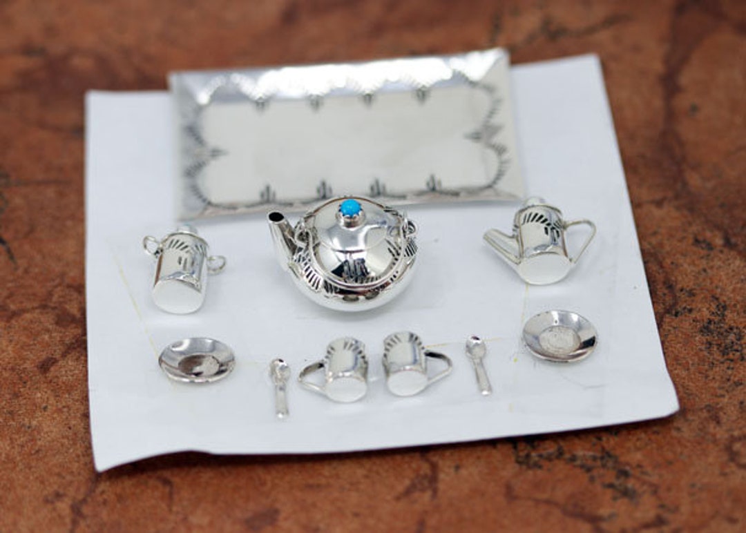 Navajo Sterling Silver Miniature Tea Set Native American Jewelry - Etsy