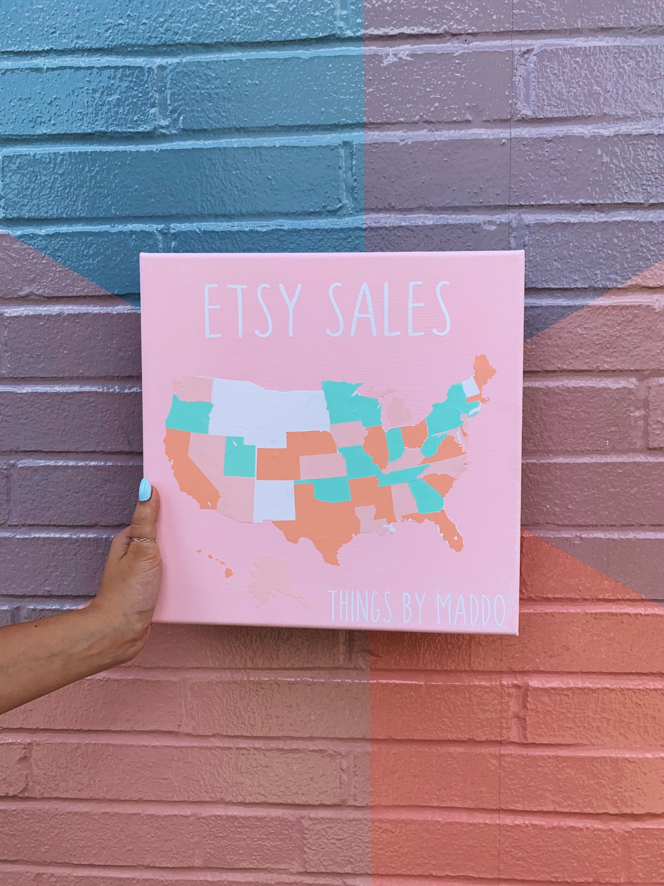 Etsy Sales Map for Small Business Owner Customizable States - Etsy Israel