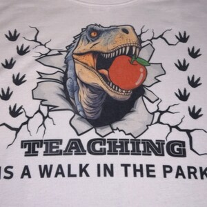 Digital File Only, Teaching is a Walk in the Park PNG, Dinosaur Eating ...