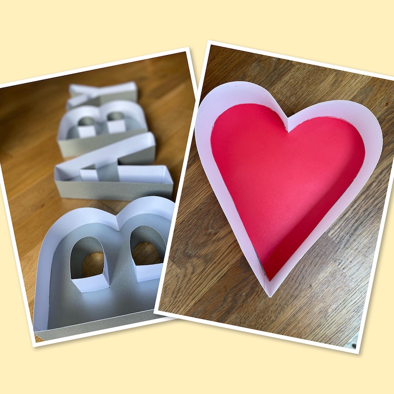 Bespoke Handmade Fillable Boxes in the Shape of a Letter or Number - Etsy