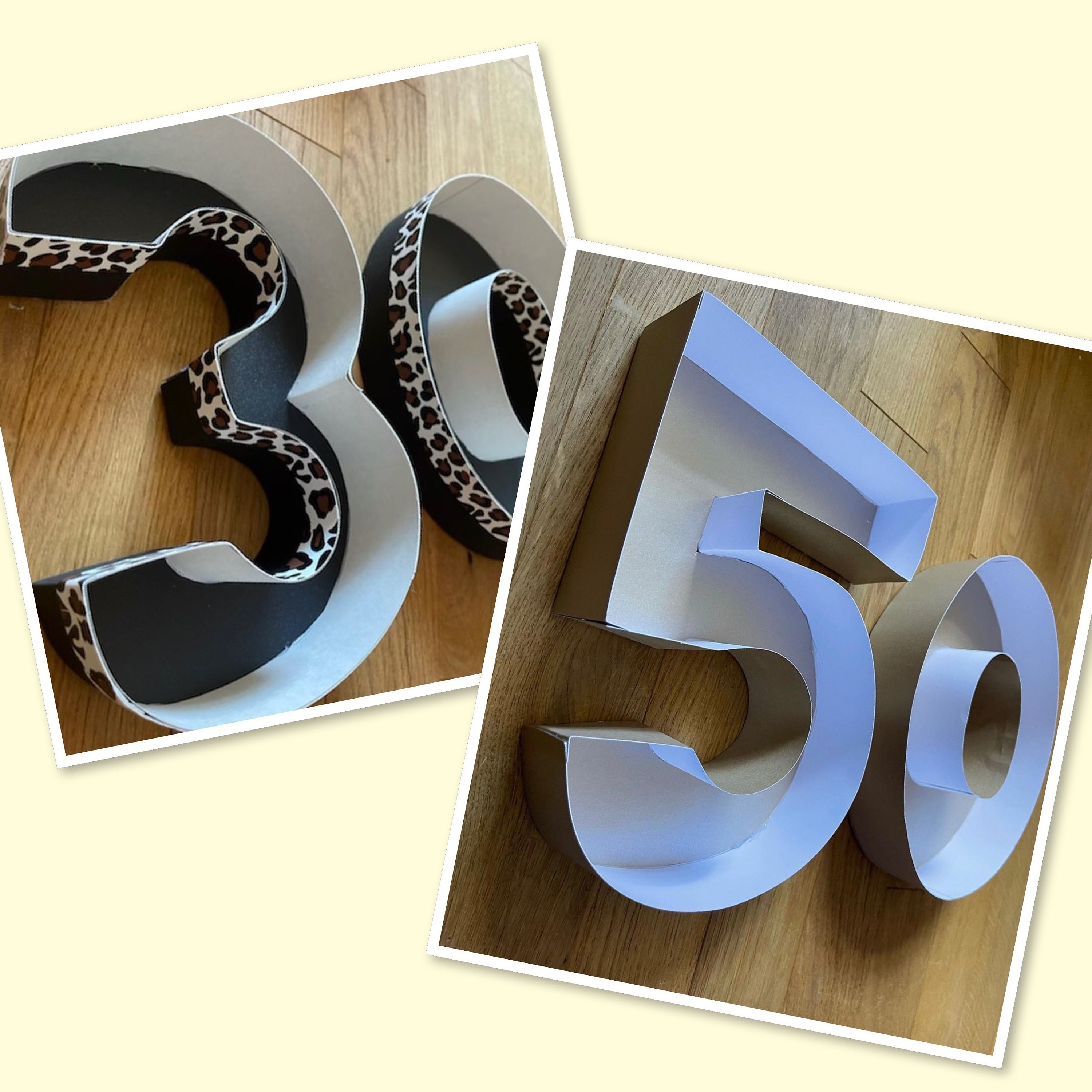 Bespoke Handmade Fillable Boxes in the Shape of a Letter or Number - Etsy