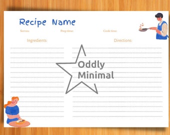 Editable Printable Spanish Recipe Card Template - Etsy UK