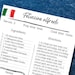 Editable Printable Italian Recipe Card Template - Etsy