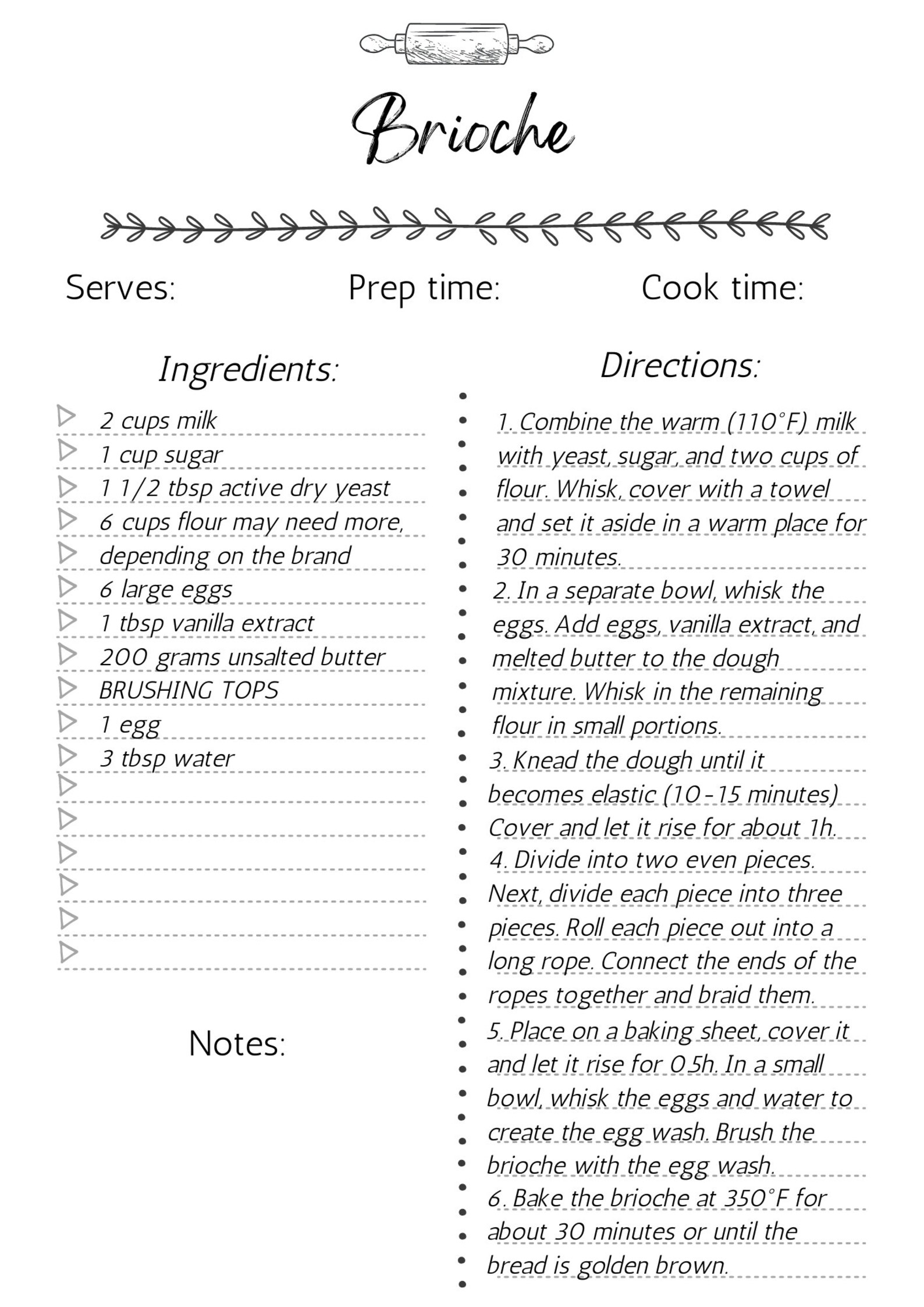 Editable Printable Italian Recipe Card Template - Etsy