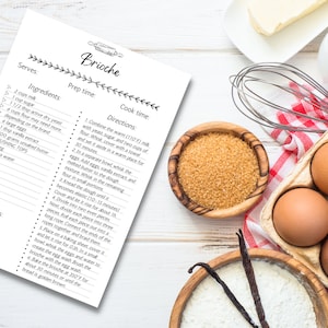 Editable Printable Italian Recipe Card Template - Etsy
