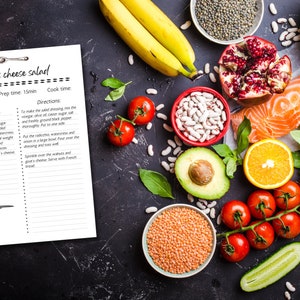 Editable Printable Italian Recipe Card Template - Etsy