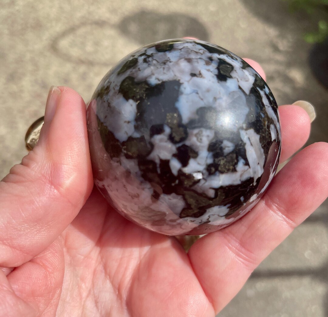 Indigo Gabbro (mystic Merlinite) Sphere Madagascar (ZA 2357-77) - Etsy