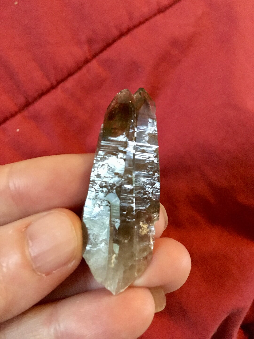 Tabular Smoky Quartz Growth Interference, Twins Zomba, Malawi, Africa ...