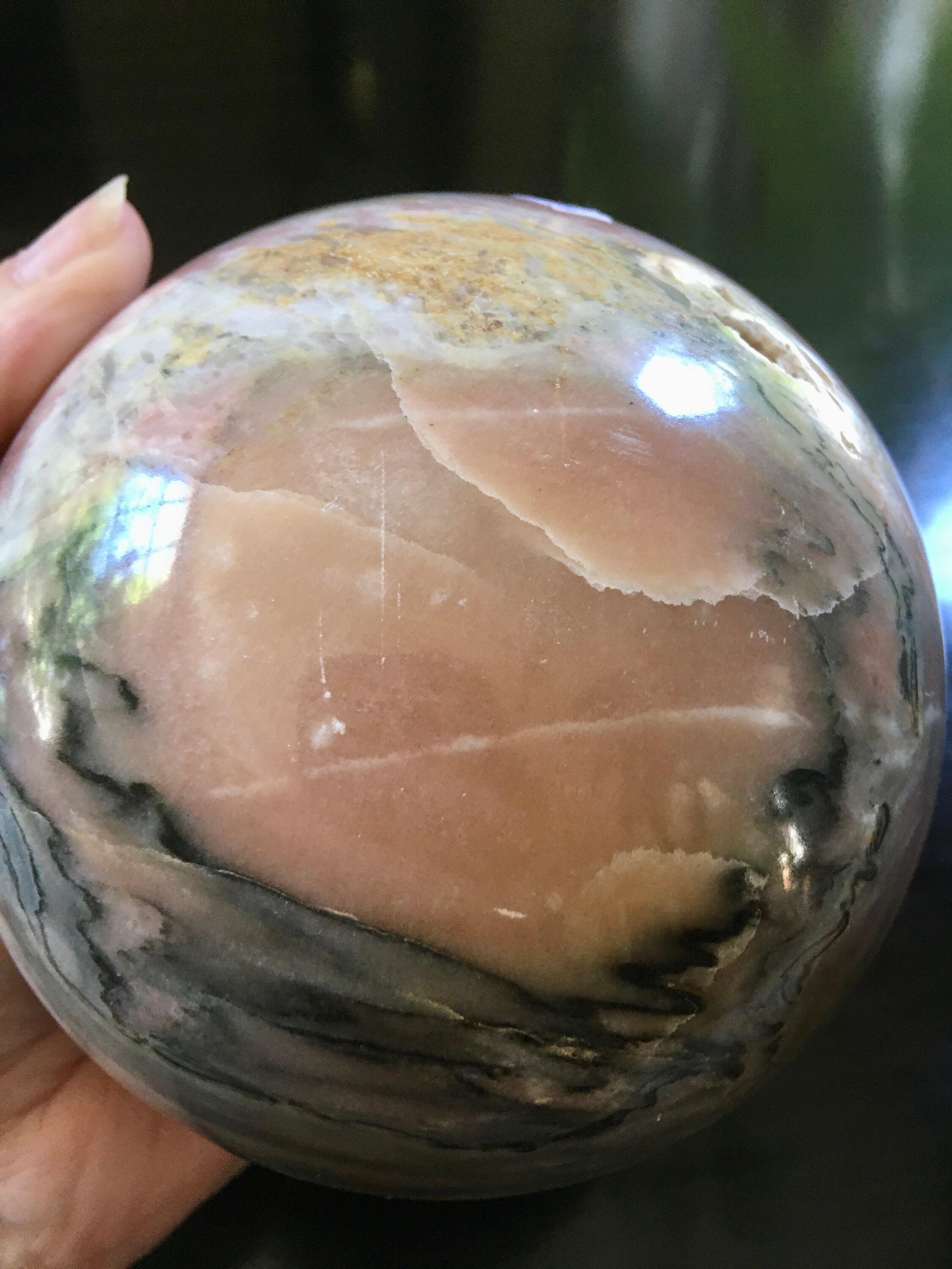 All-Get-Out Pretty Heavy Large Pink Zebra Calcite | Etsy
