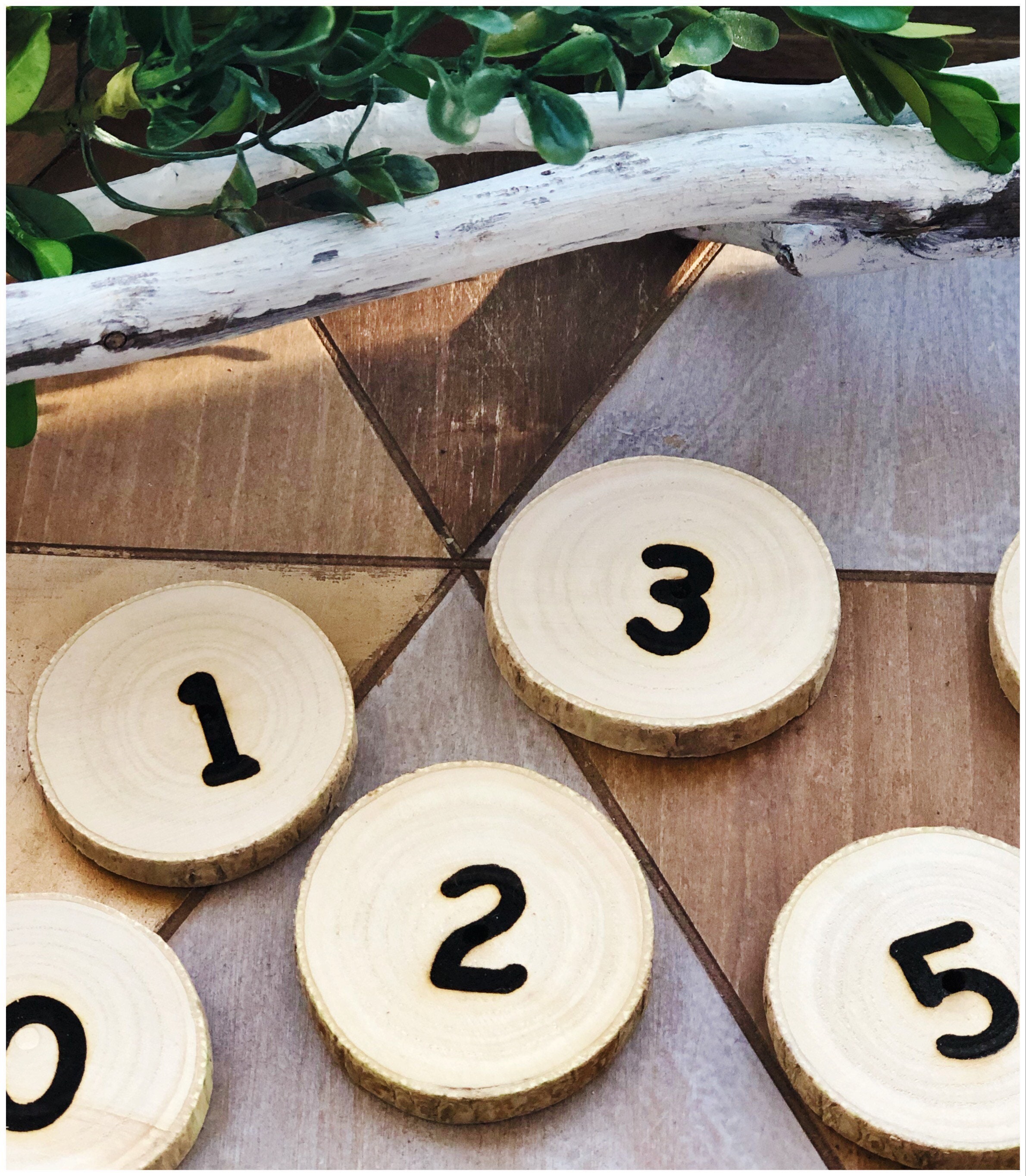 Número de madera Rebanadas / Ardor de Madera / Juguete de - Etsy España